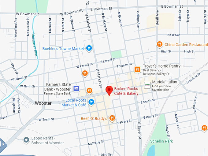 16. broken rocks café & bakery map