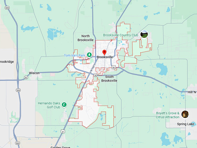 16. brooksville map