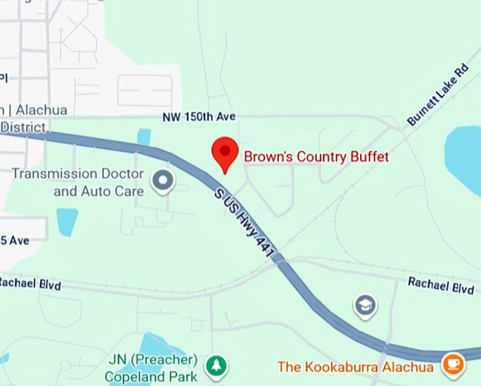 16. brown's country buffet map