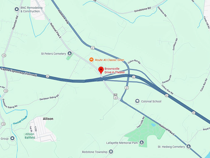 16. brownsville drive‑in map