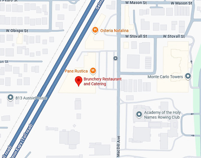 16. brunchery restaurant and catering map