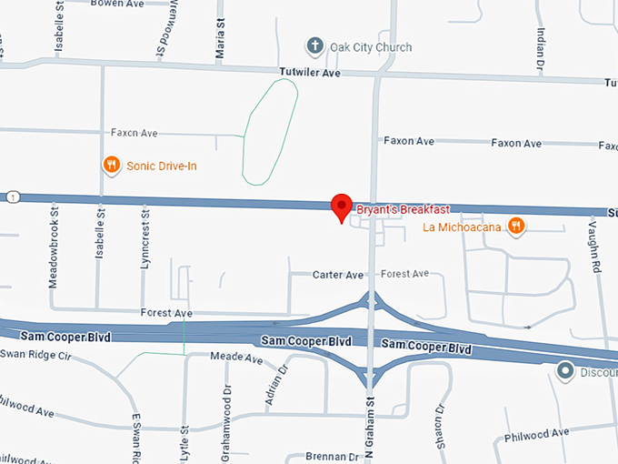 16. bryant's breakfast map