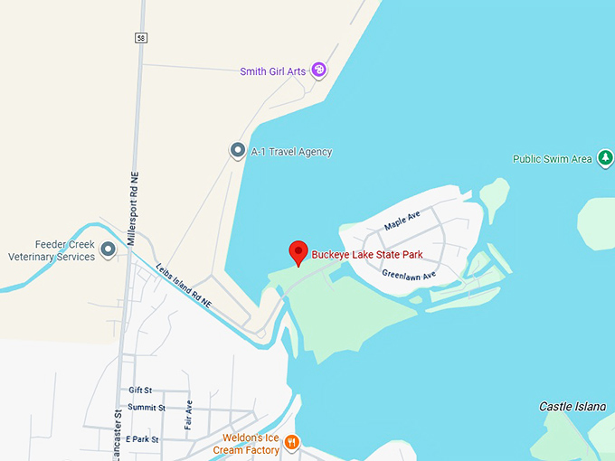 16. buckeye lake state park map