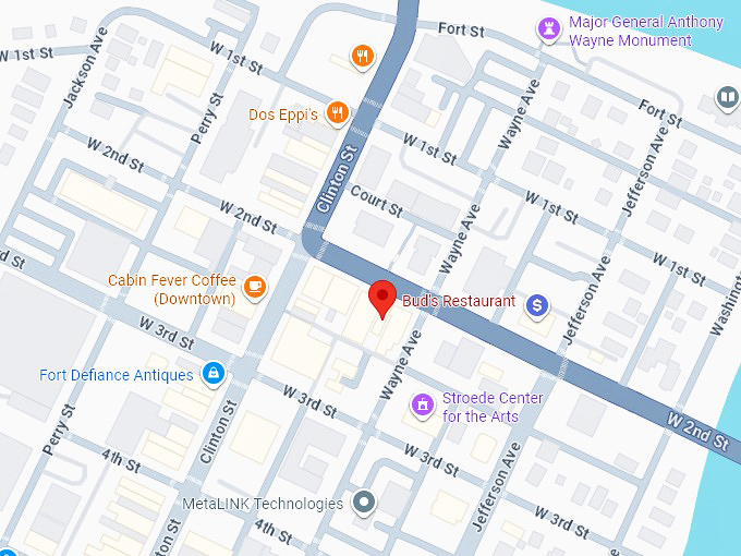 16. bud's restaurant map