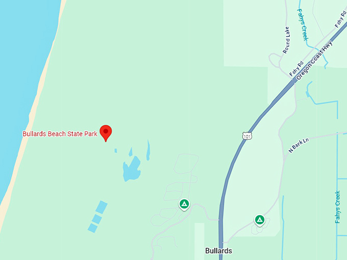 16. bullards beach state park map