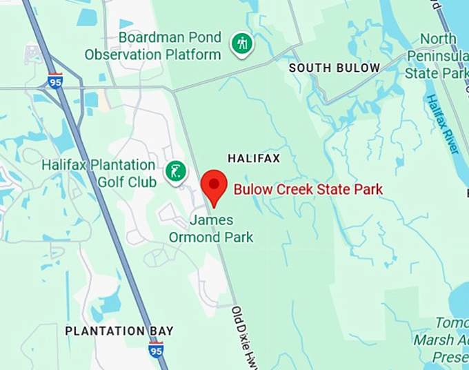 16. bulow creek state park map
