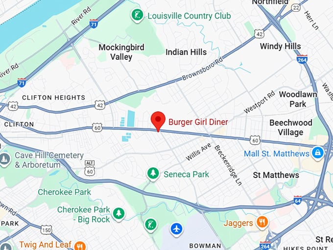 16. burger girl diner map