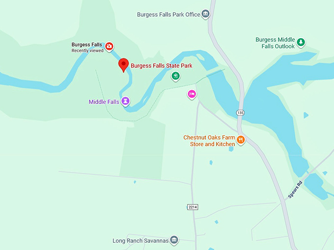 16. burgess falls state park map