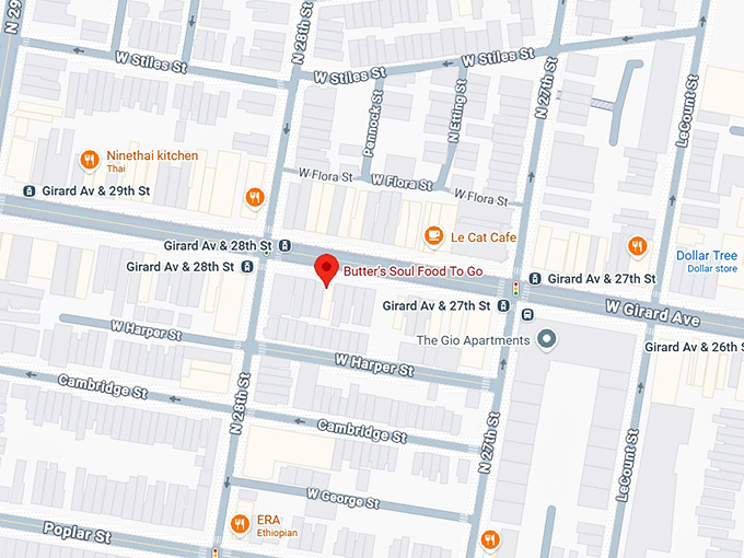 16. butter's soul food to go map