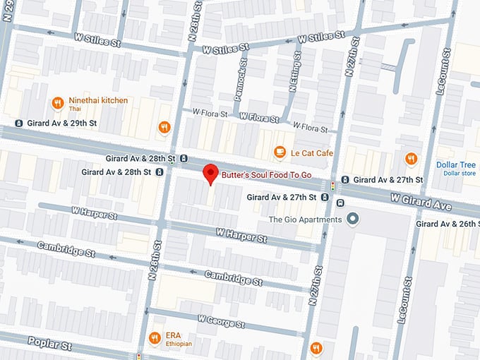 16. butter's soul food to go map