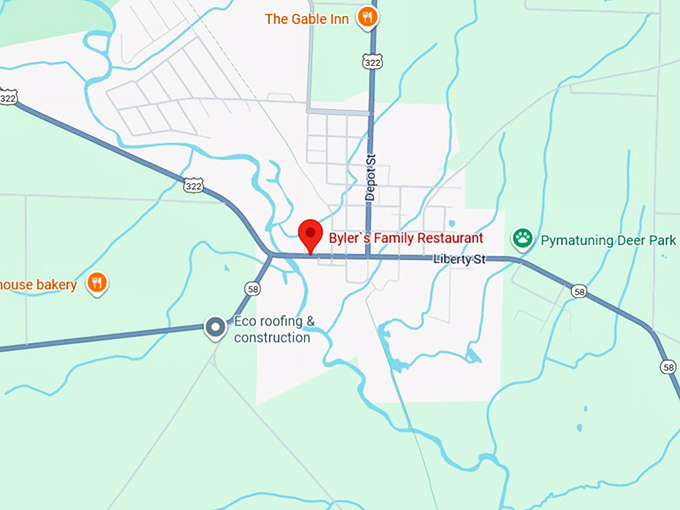 16. byler`s family restaurant map