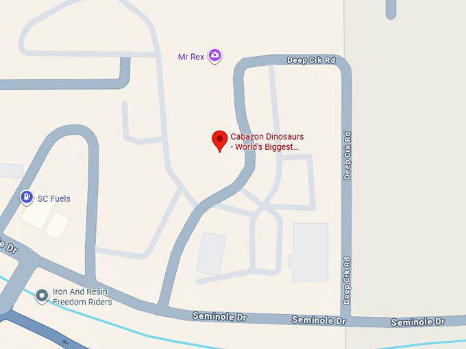 16. cabazon dinosaurs world's biggest dinosaurs map