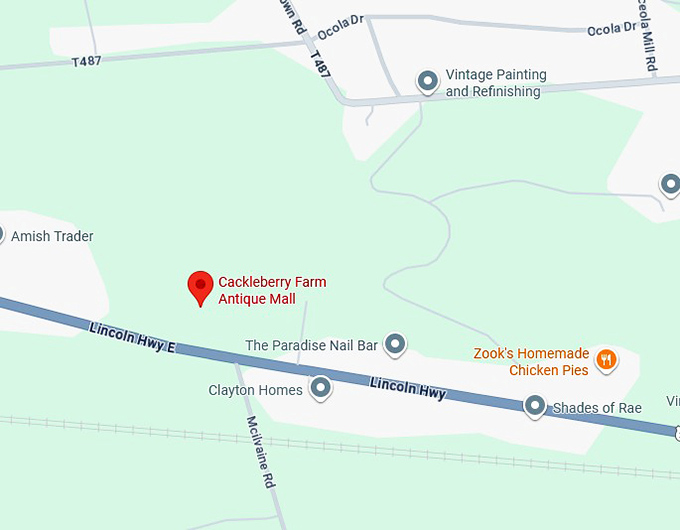 16. cackleberry farm antique mall map