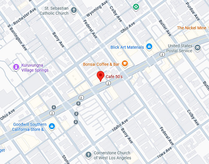16. cafe 50's map
