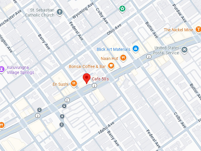 16. cafe 50's map