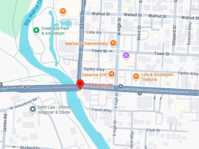 caf&eacute; creekside map