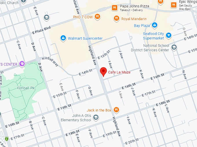 16. cafe la maze map