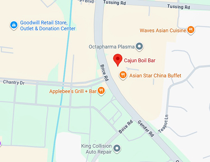 16. cajun boil bar map