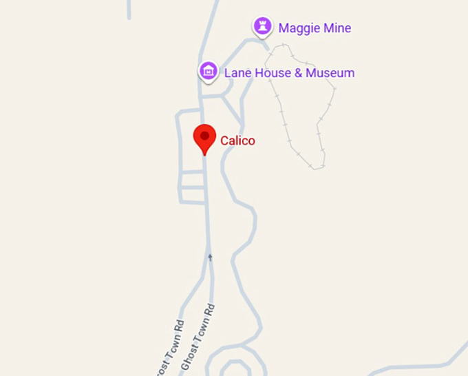 16. calico ghost town map