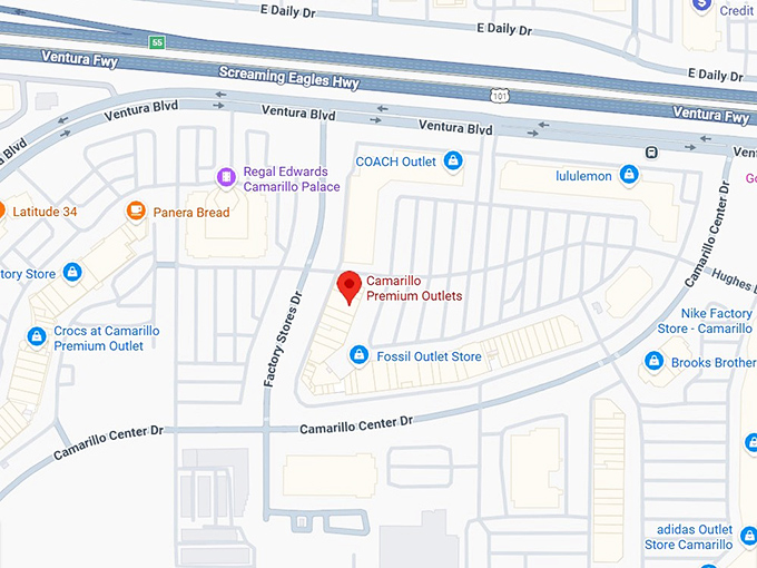 16. camarillo premium outlets map