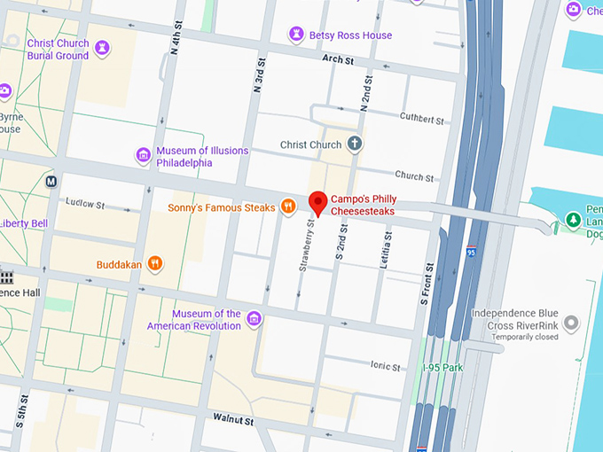 16. campo's philly cheesesteaks map