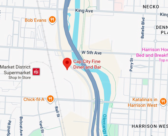 16. cap city fine diner & bar (1299 olentangy river rd) map