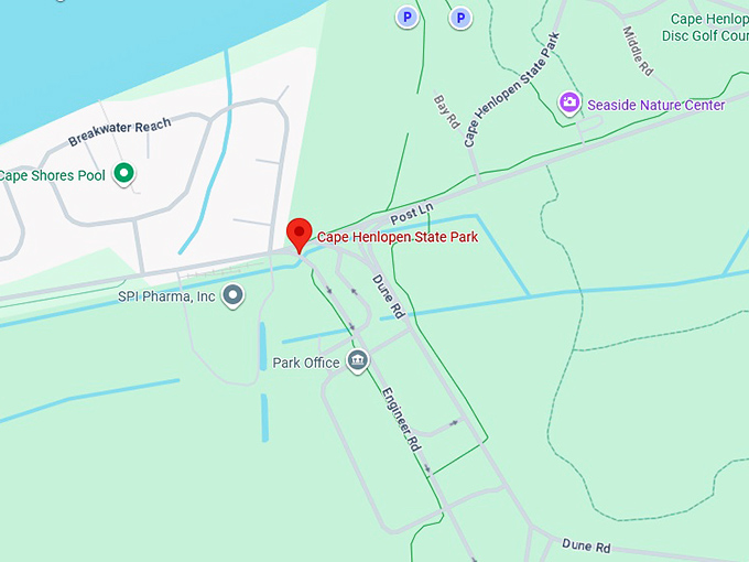 16. cape henlopen state park map