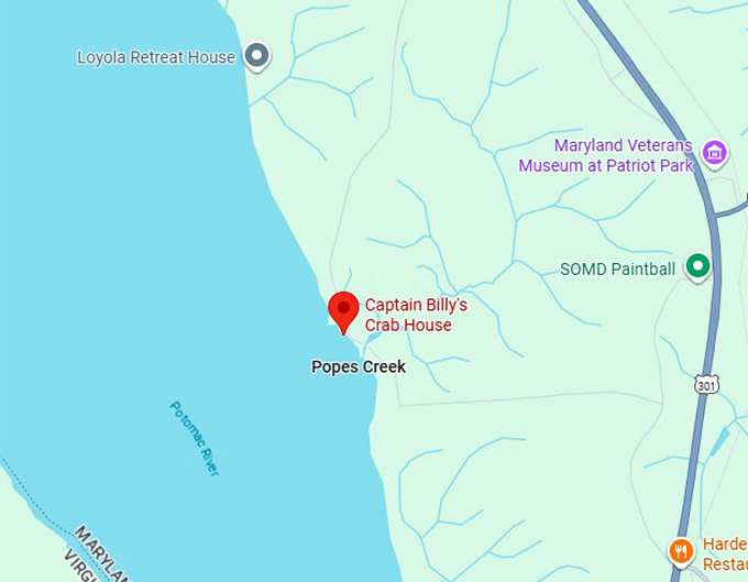 16. captain billy's crab house map