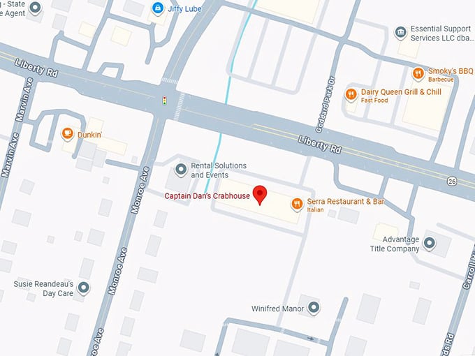 16. captain dan&rsquo;s crabhouse map