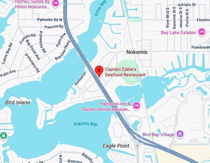 16. captain eddie&rsquo;s seafood restaurant map