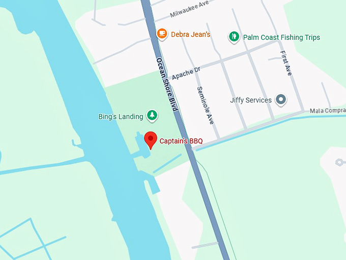 16. captain's bbq map