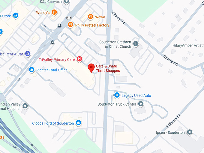 16. care & share thrift shoppes map