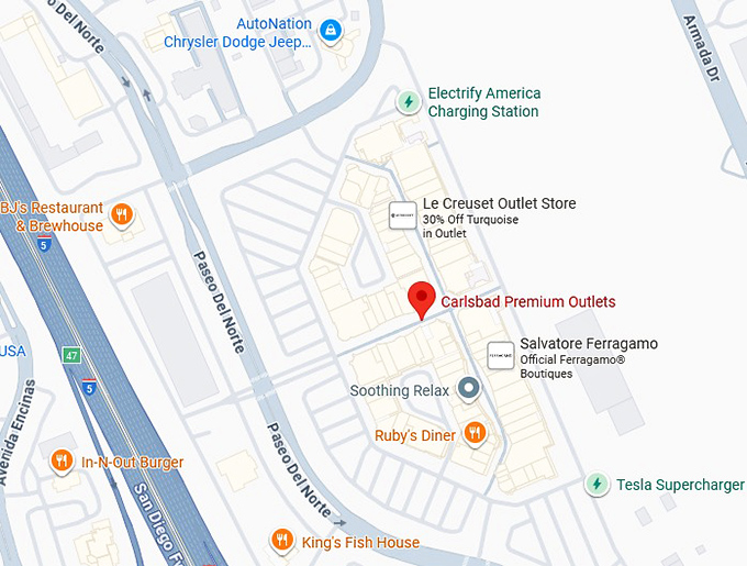 16. carlsbad premium outlets map