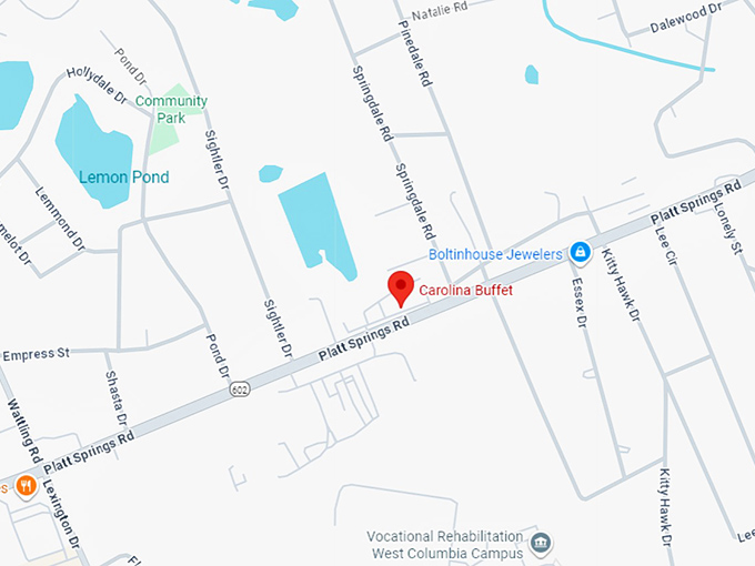 carolina buffet map