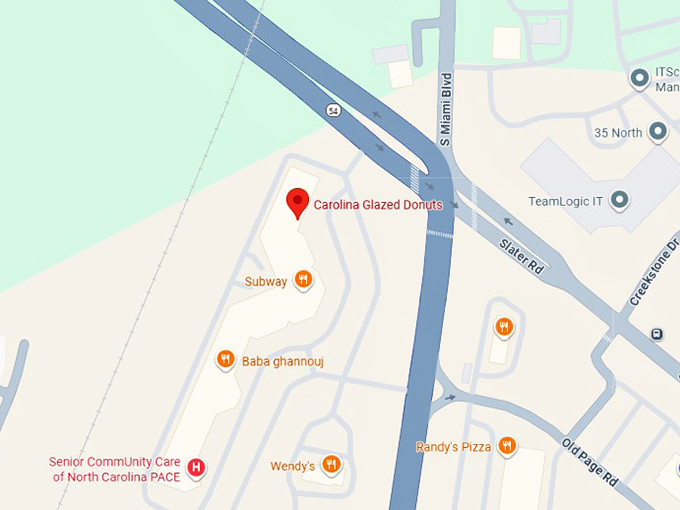carolina glazed donuts map