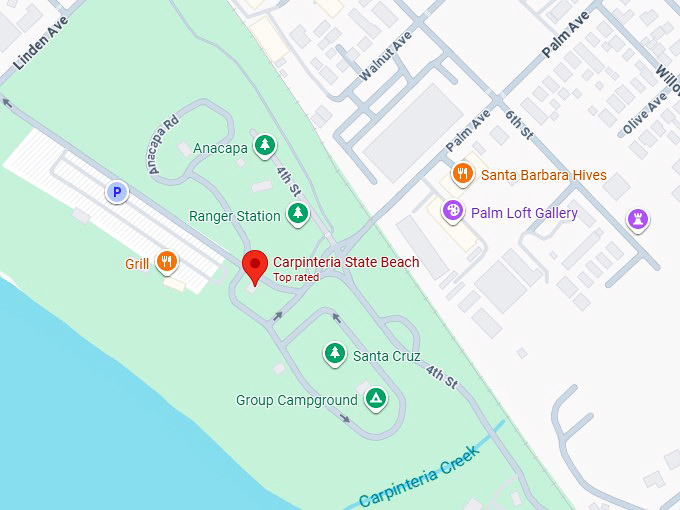 16. carpinteria state beach map