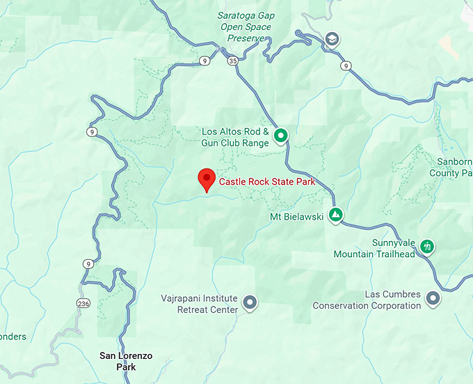 16. castle rock state park map