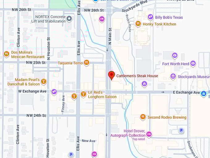 16. cattlemen's steak house map