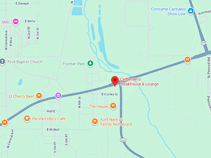 16. cattlemen's steakhouse & lounge map
