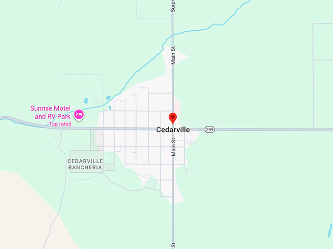 16. cedarville ca map