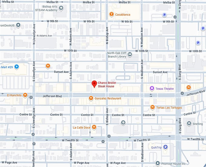 16. charco broiler steak house map