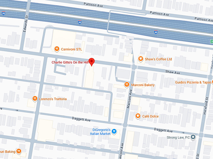 16. charlie gitto&rsquo;s on the hill map