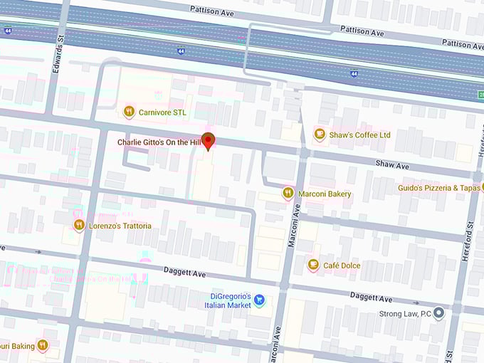 16. charlie gitto&rsquo;s on the hill map