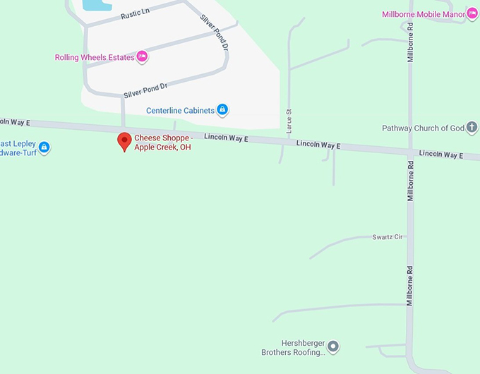 16. cheese shoppe apple creek, oh map