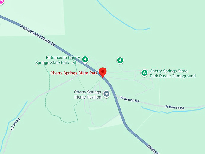 cherry springs state park map
