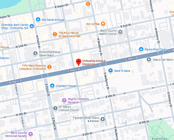 16. chillicothe antique emporium map