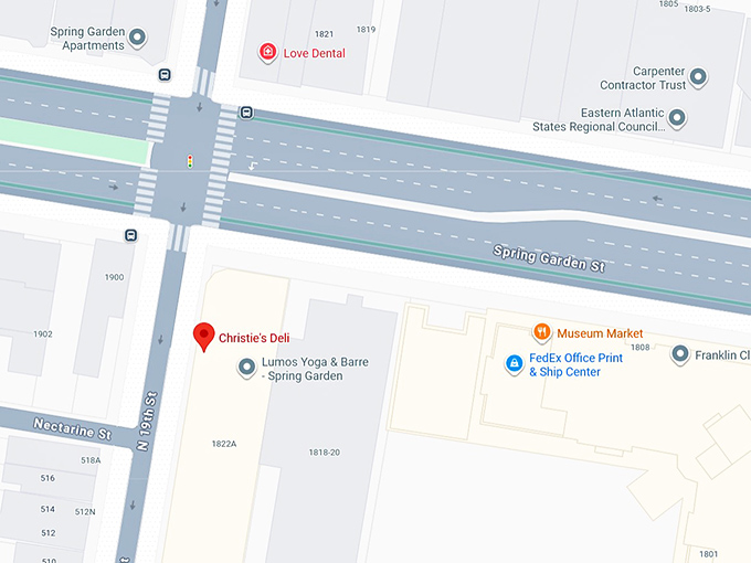 16. christie's deli map