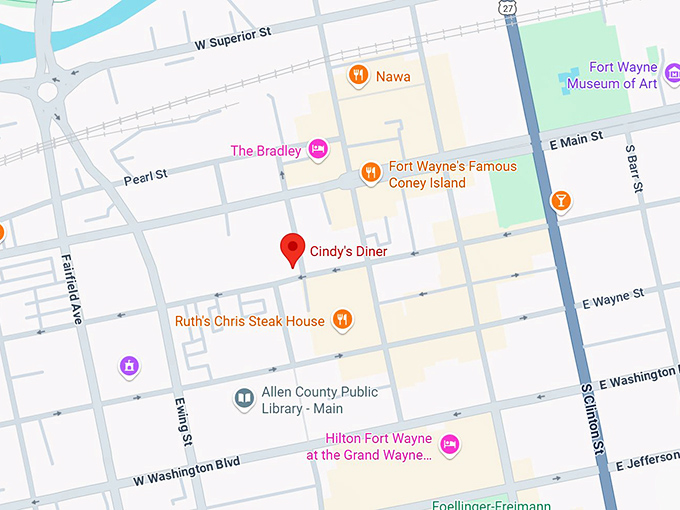 16. cindy's diner map