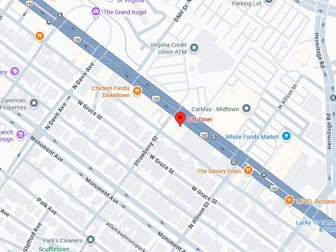16. city diner map