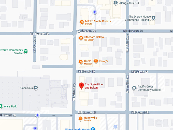 16. city state diner & bakery map